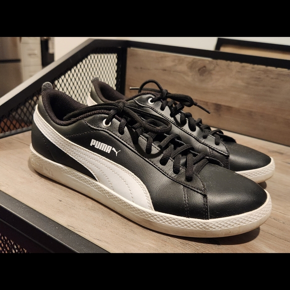 Puma | Shoes | Puma Black And White Classic Sneakers | Poshmark